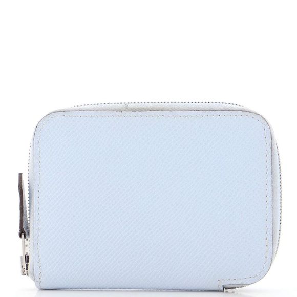 Hermes | Bags | Hermes Azap Zip Around Wallet Epsom Mini Blue | Poshmark